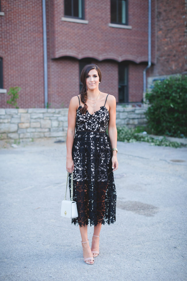 Black Lace Midi Dress | A Southern Drawl