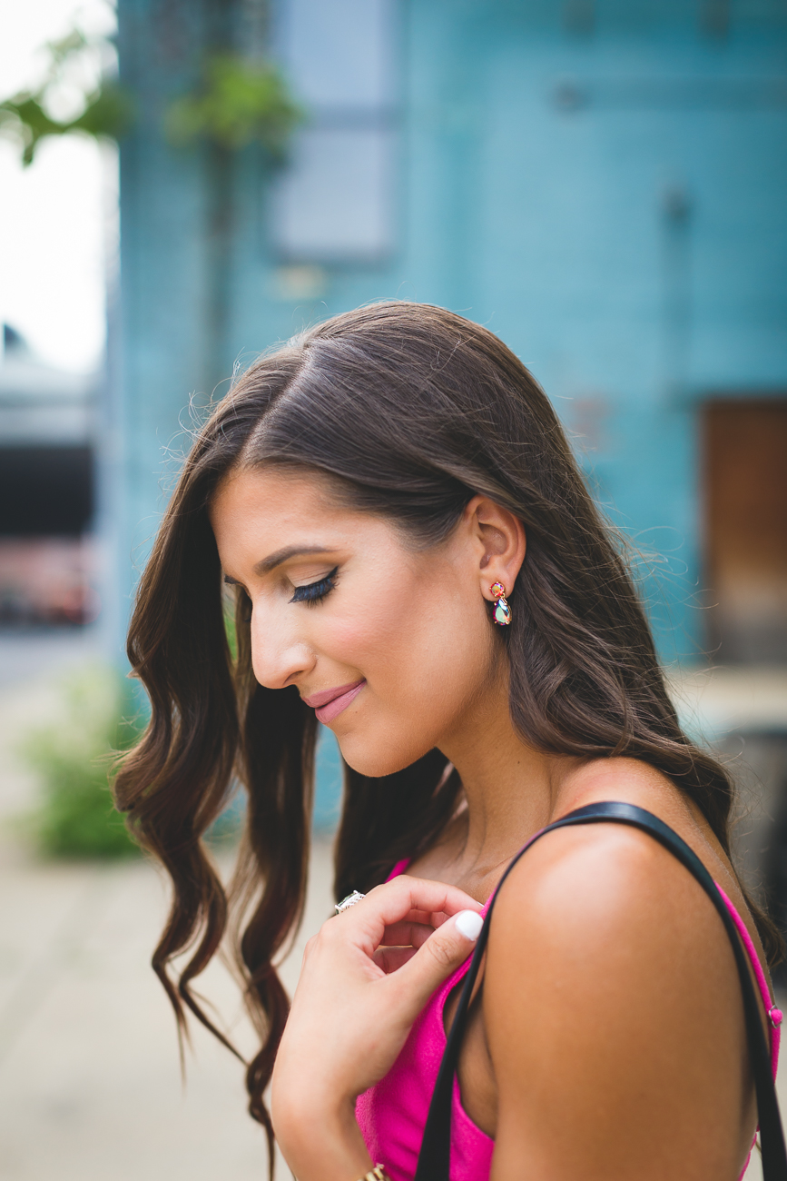 Pink Scallop Cutout Dress | A Southern Drawl