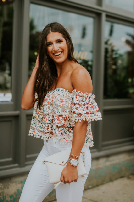 Off the Shoulder Lace Top | A Southern Drawl