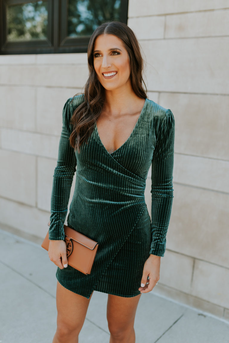 Velvet Wrap Dress | A Southern Drawl