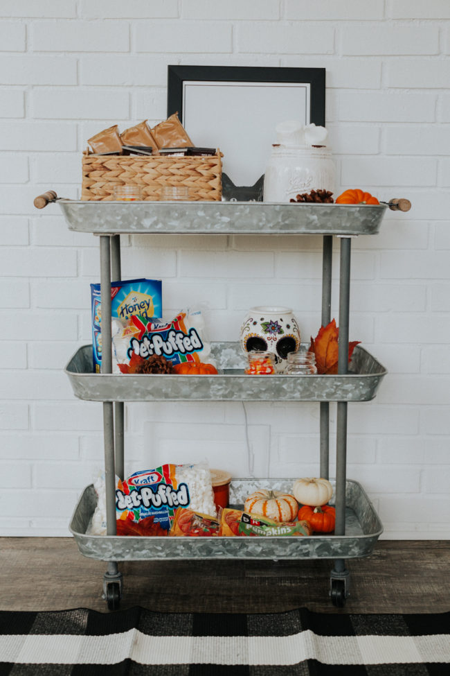 Halloween Inspired S'mores Bar Cart | A Southern Drawl