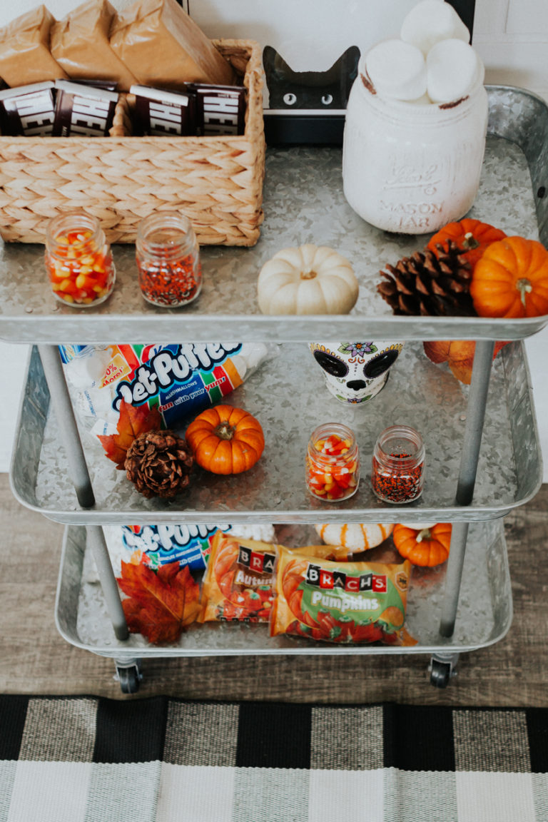 Halloween Inspired S'mores Bar Cart | A Southern Drawl