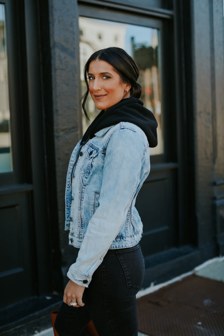 Hoodie Denim Jacket + Weekend Plans | A Southern Drawl