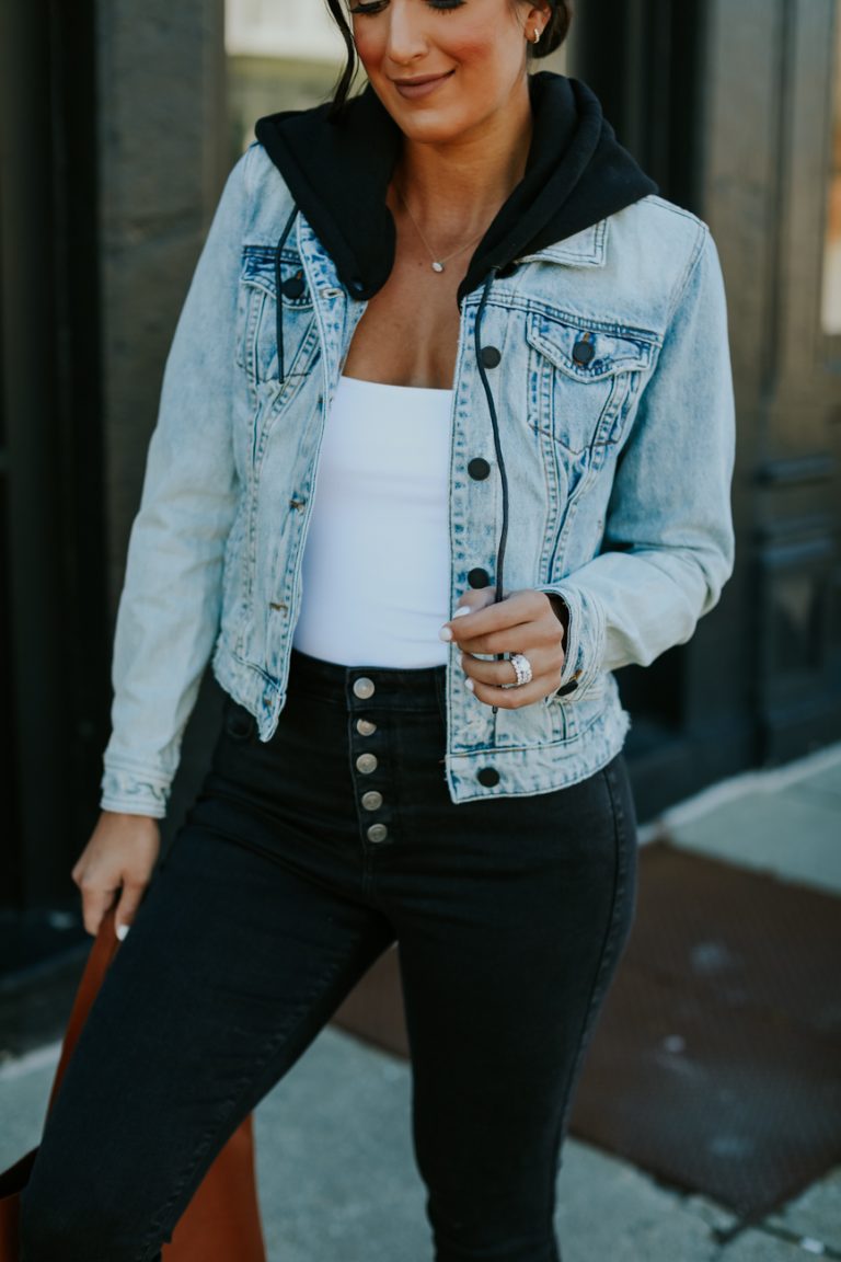Hoodie Denim Jacket + Weekend Plans | A Southern Drawl
